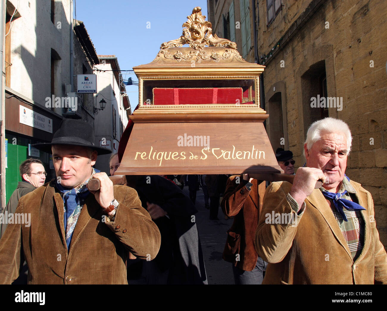 France, Gard, Roquemaure, Saint Valentine's Day, procession Stock Photo ...