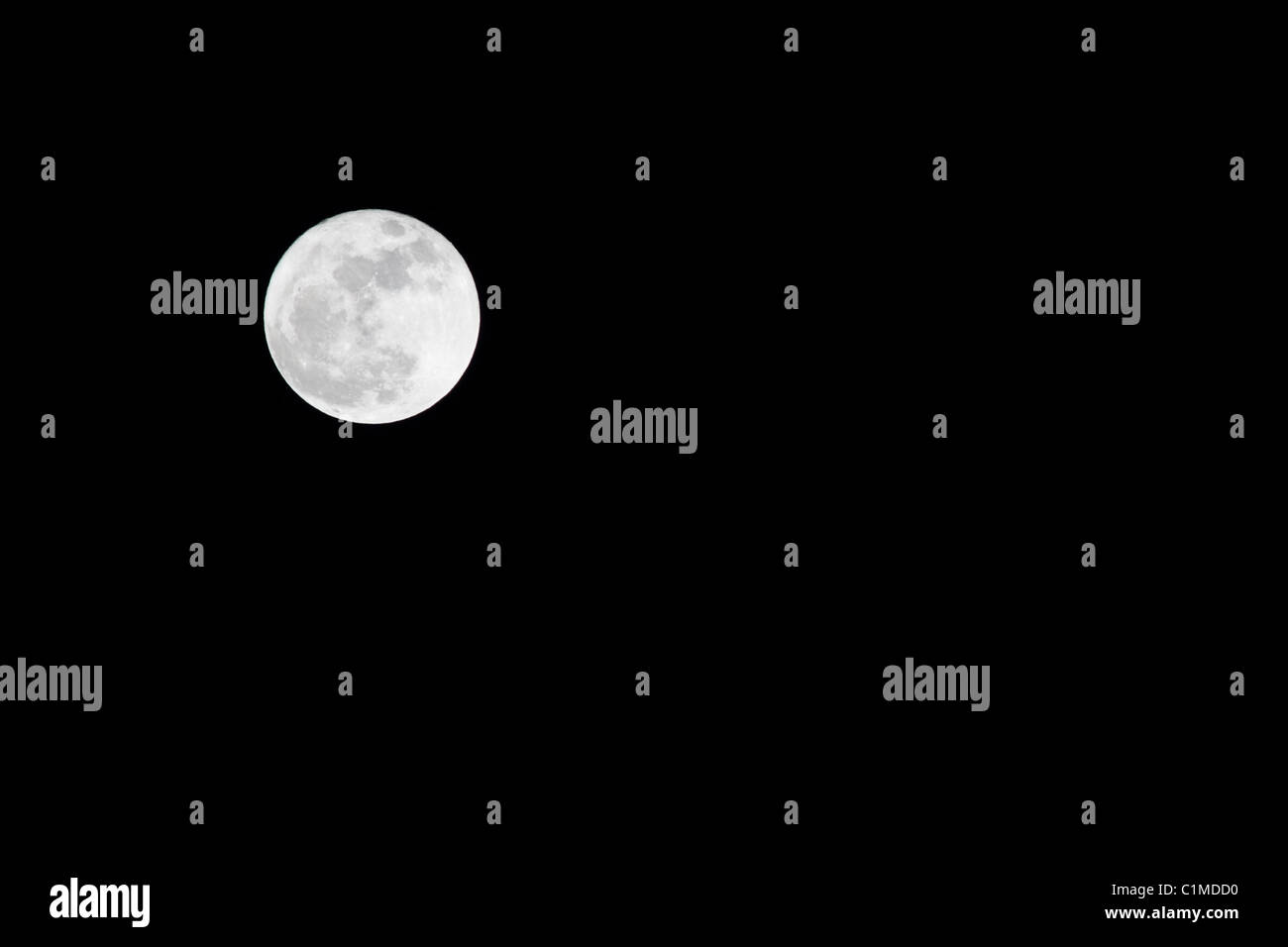 A super full moon on March 19, 2011. Passaic, New Jersey, USA. The moon ...