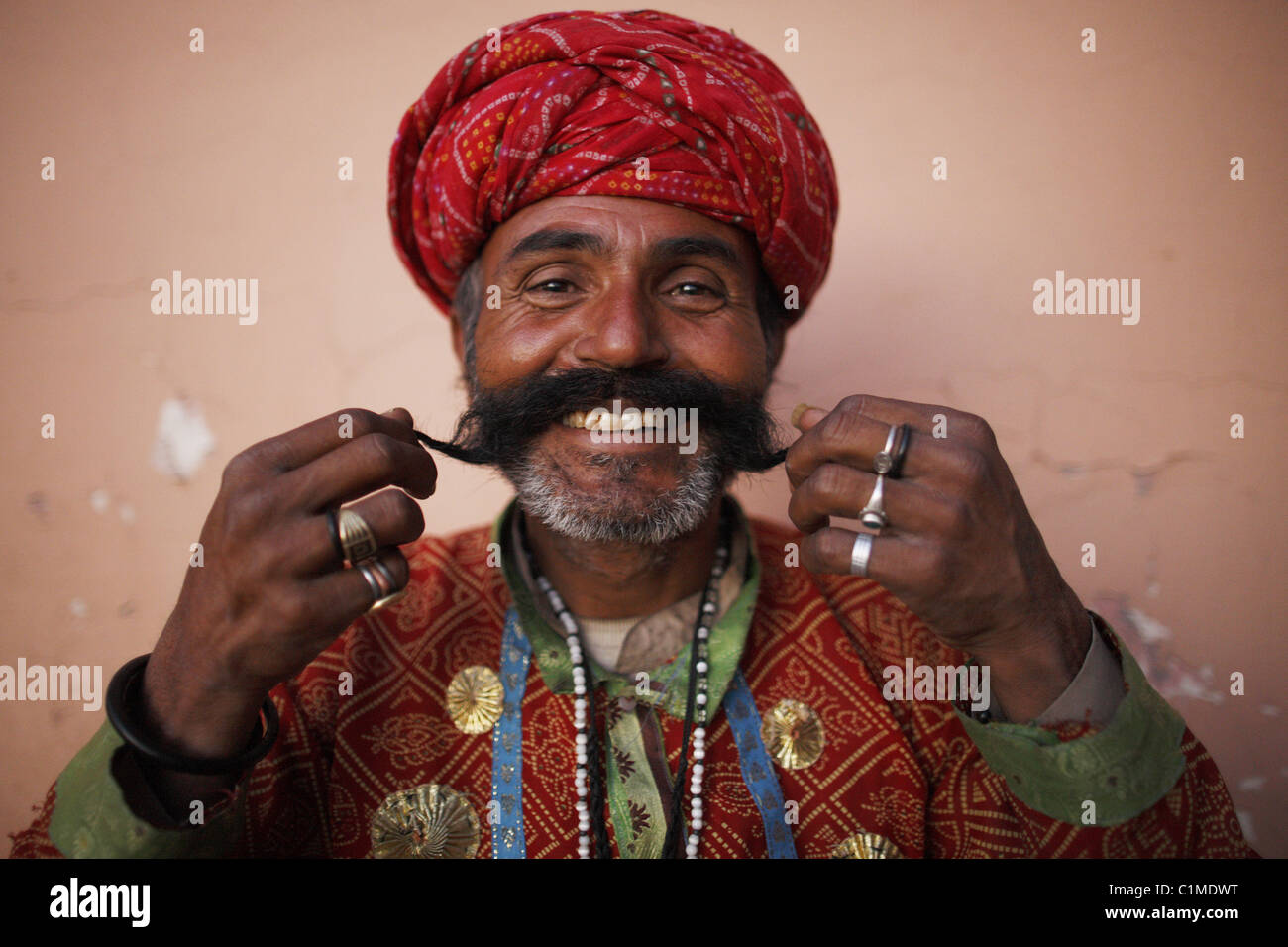 IND, India,20110310, Portrait from a Indian man with a grey beard, a ...