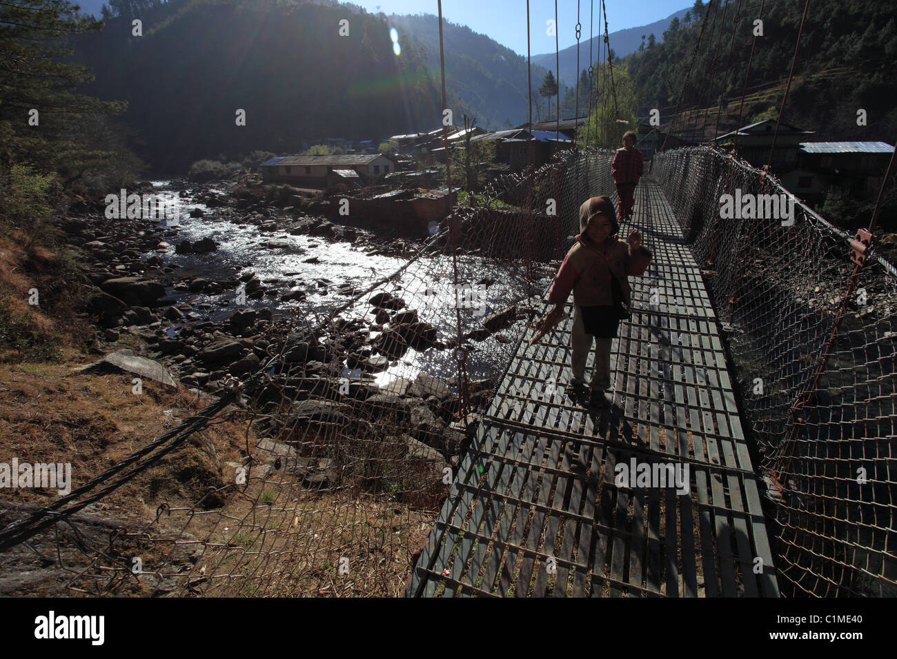 Water stream in Nepal Himalaya Stock Photo - Alamy