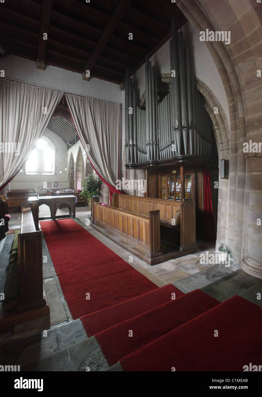 Church organ. St Mary the Virgin church, St Briavels, Forest of Dean ...