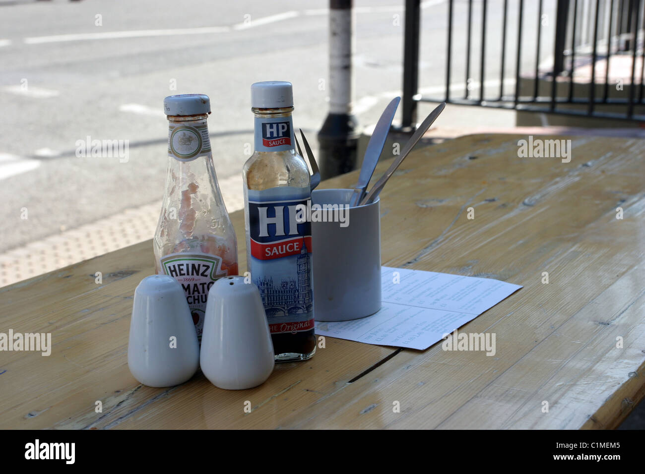Condiments On Restaurant Table Stock Photos & Condiments On Restaurant ...