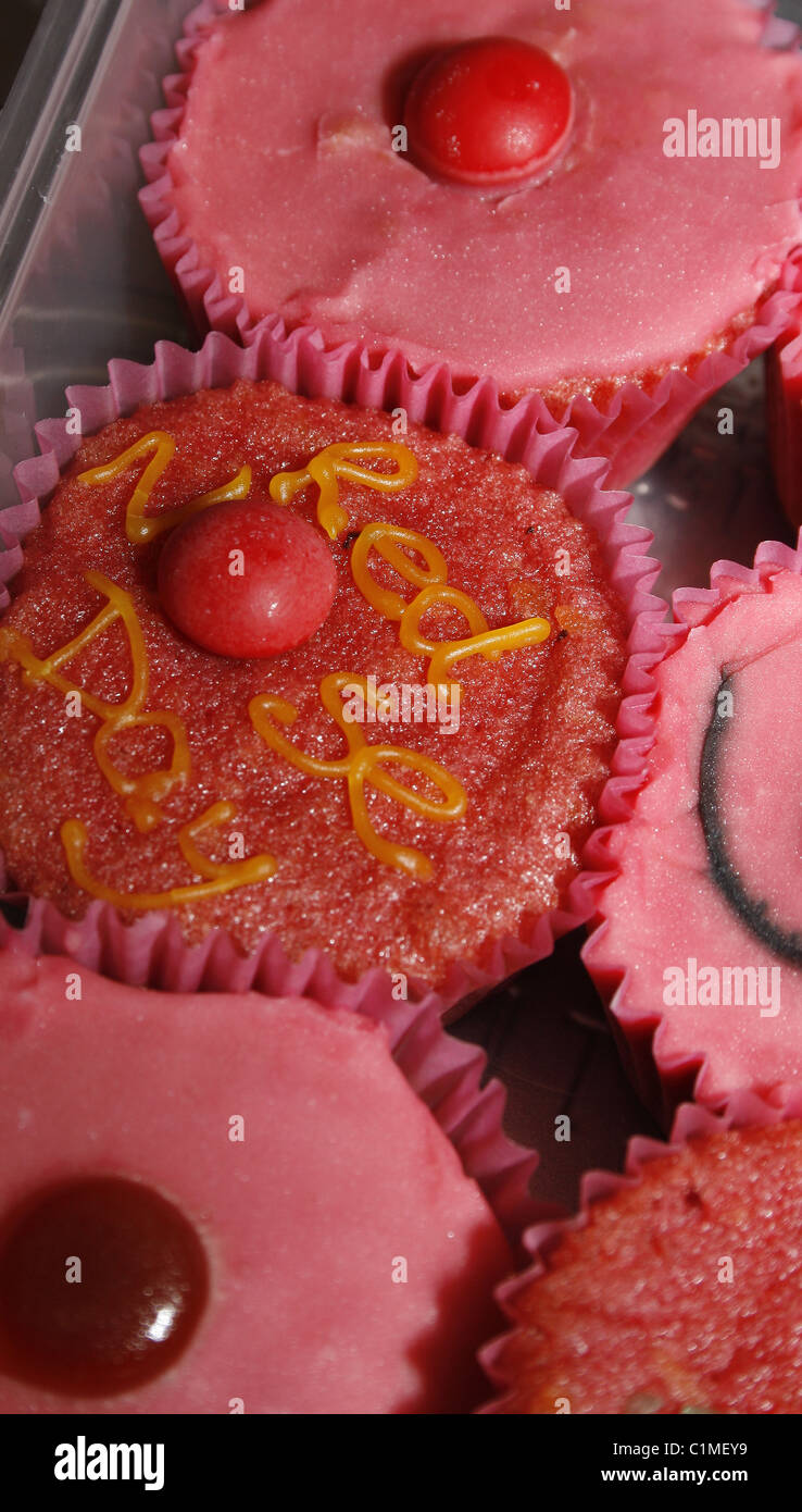 homemade red nose day cakes Stock Photo - Alamy
