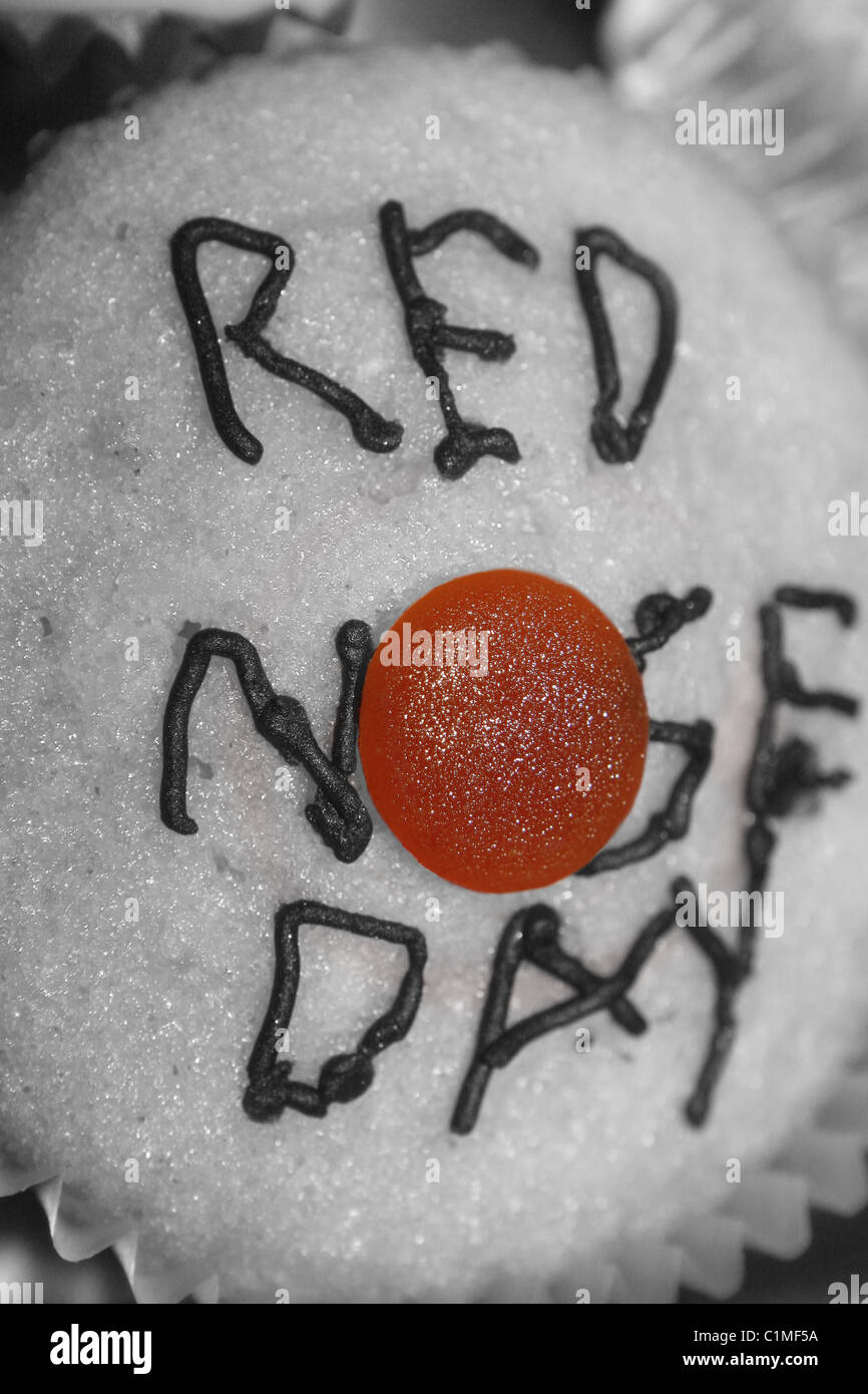 homemade red nose day cakes Stock Photo - Alamy