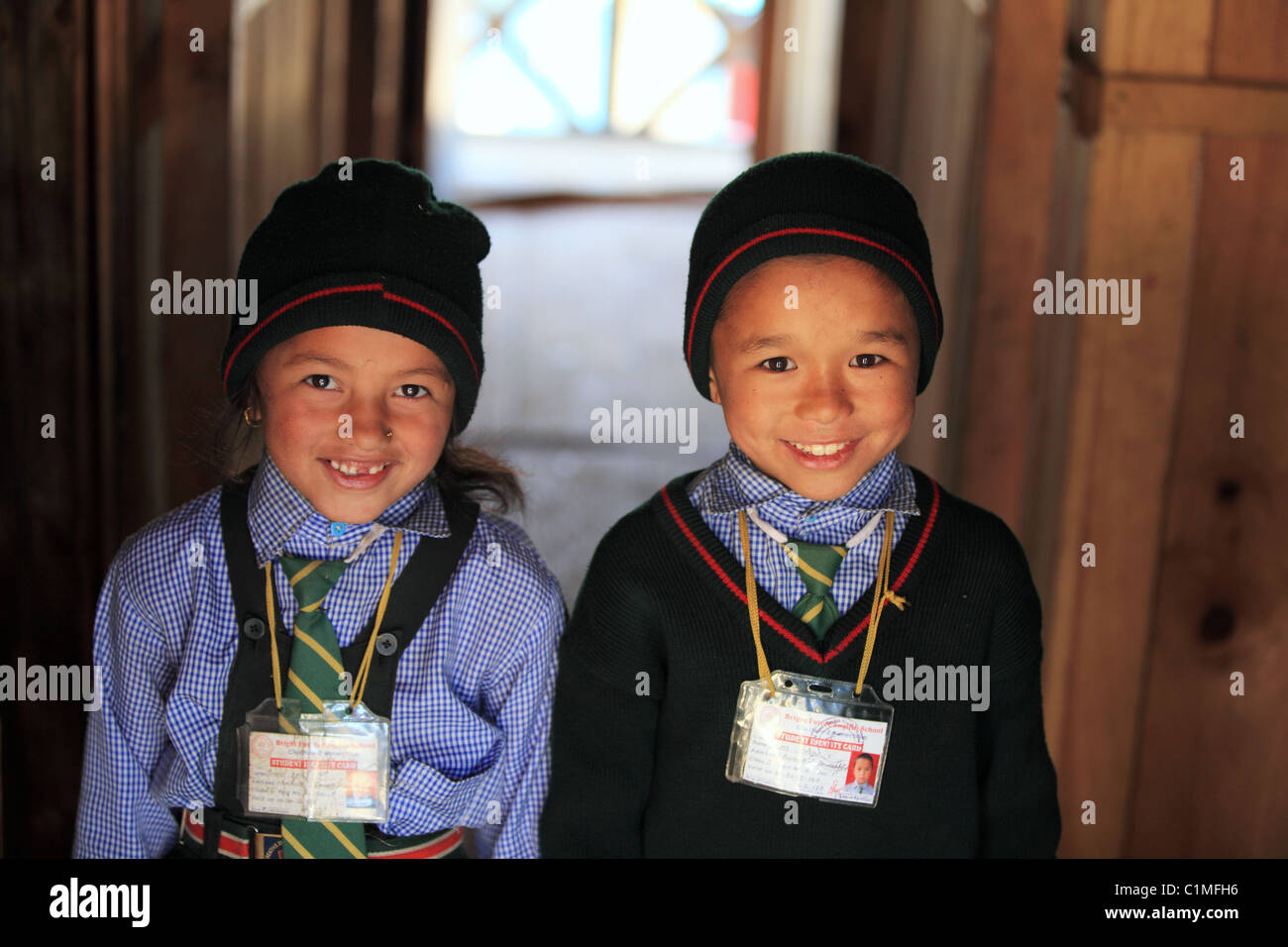 Nepali School kids in Nepal Himalaya Stock Photo - Alamy