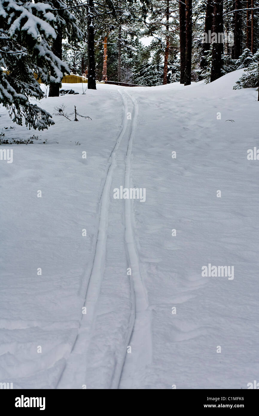Tracks snow ski hi-res stock photography and images - Alamy