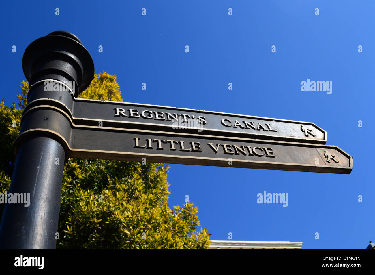 "Regent's Canal" and "Little Venice" signs, Maida Vale, London, UK ...