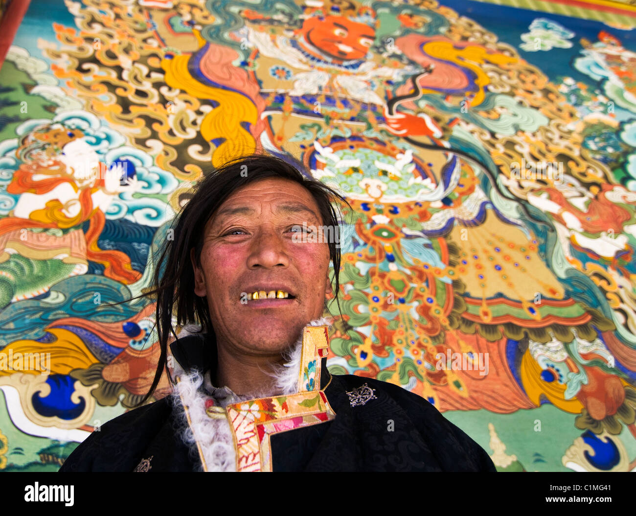 Faces of Tibet Stock Photo - Alamy