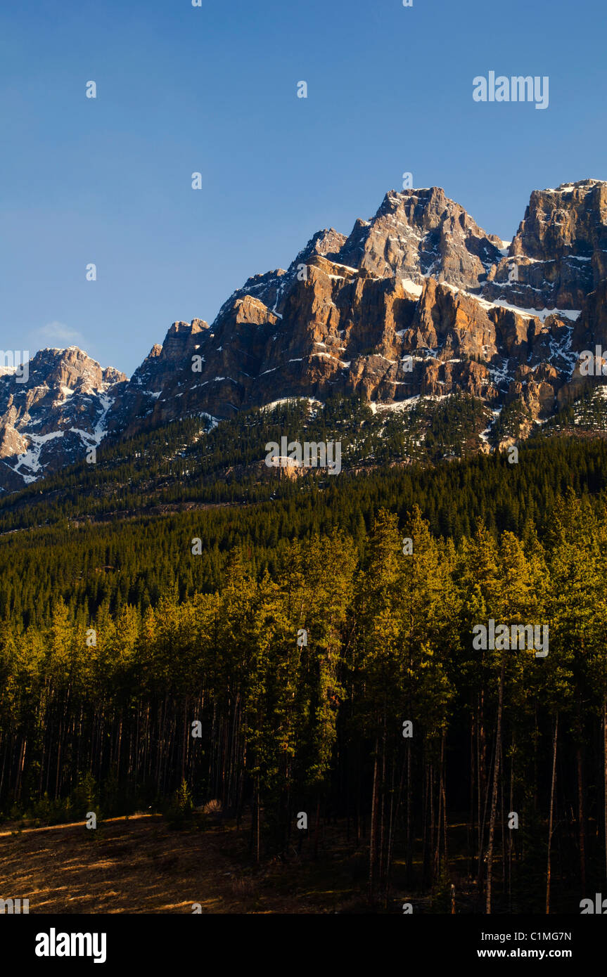 Castle Mountain, Banff, Alberta, Canada. Rocky Mountains Stock Photo ...