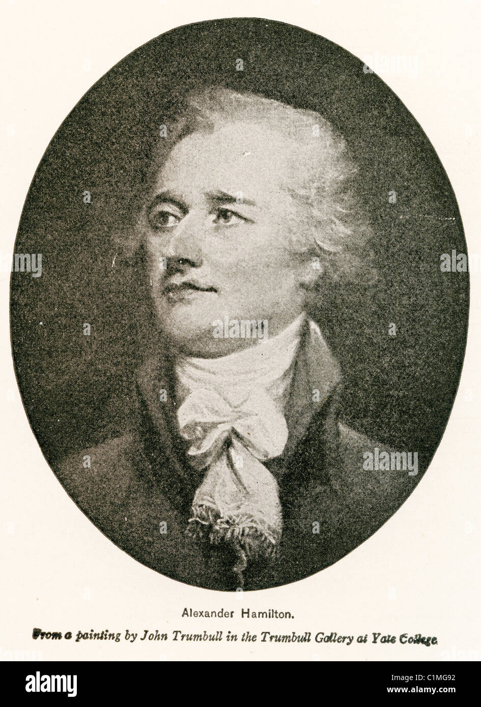 Old lithograph of Alexander Hamilton - the first United States ...