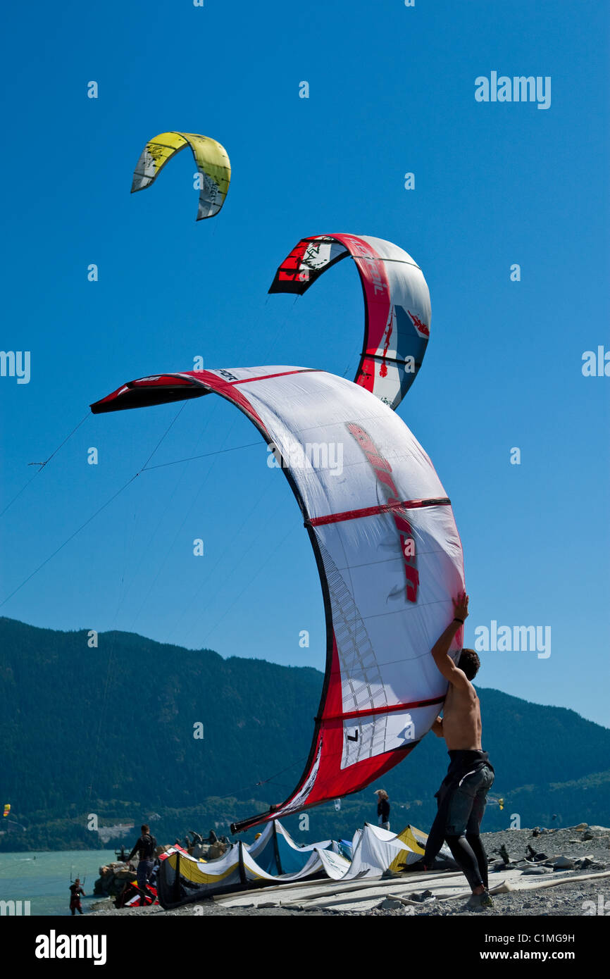 Trio of colourful kites hi-res stock photography and images - Alamy