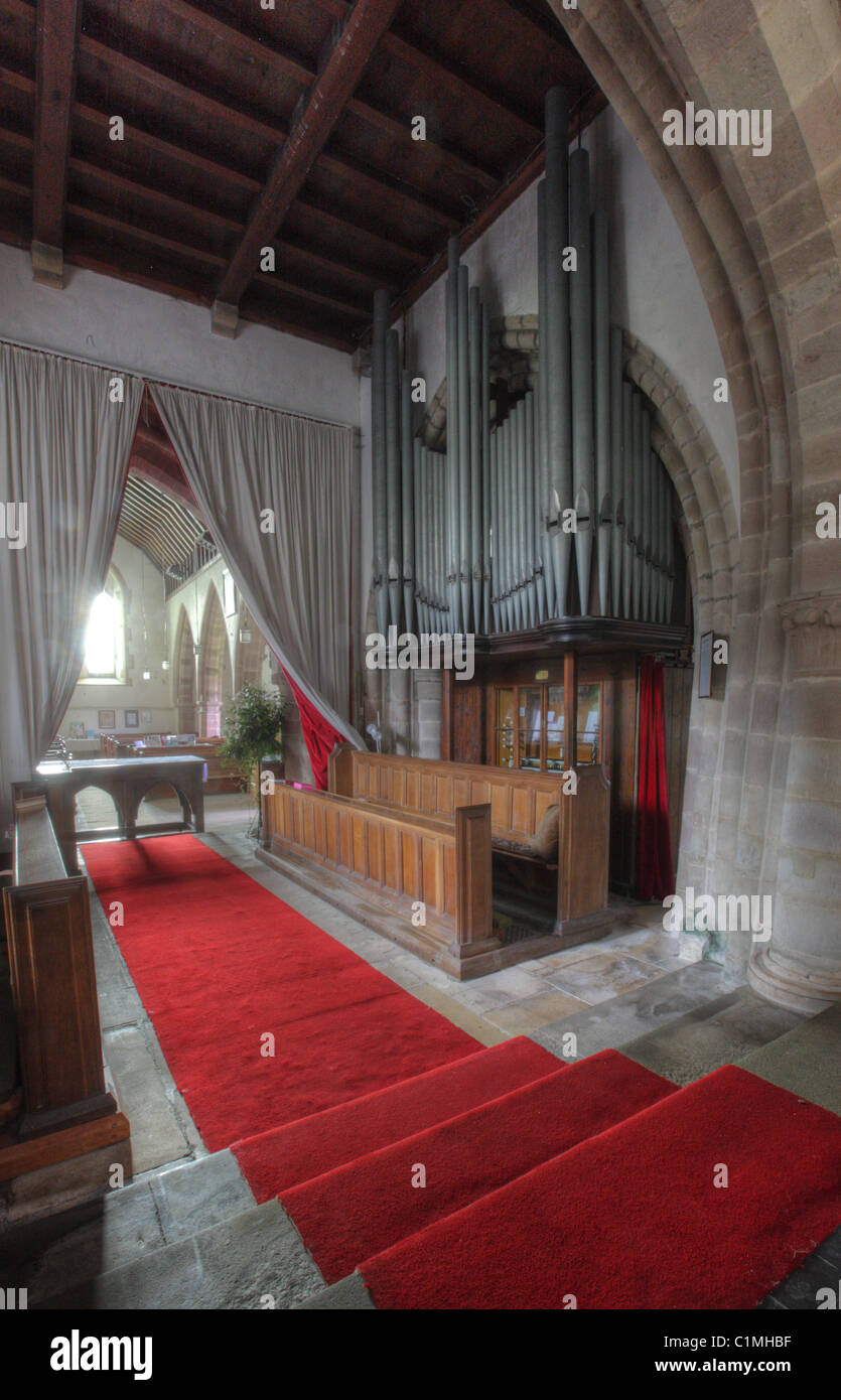 Church organ. St Mary the Virgin church, St Briavels, Forest of Dean ...