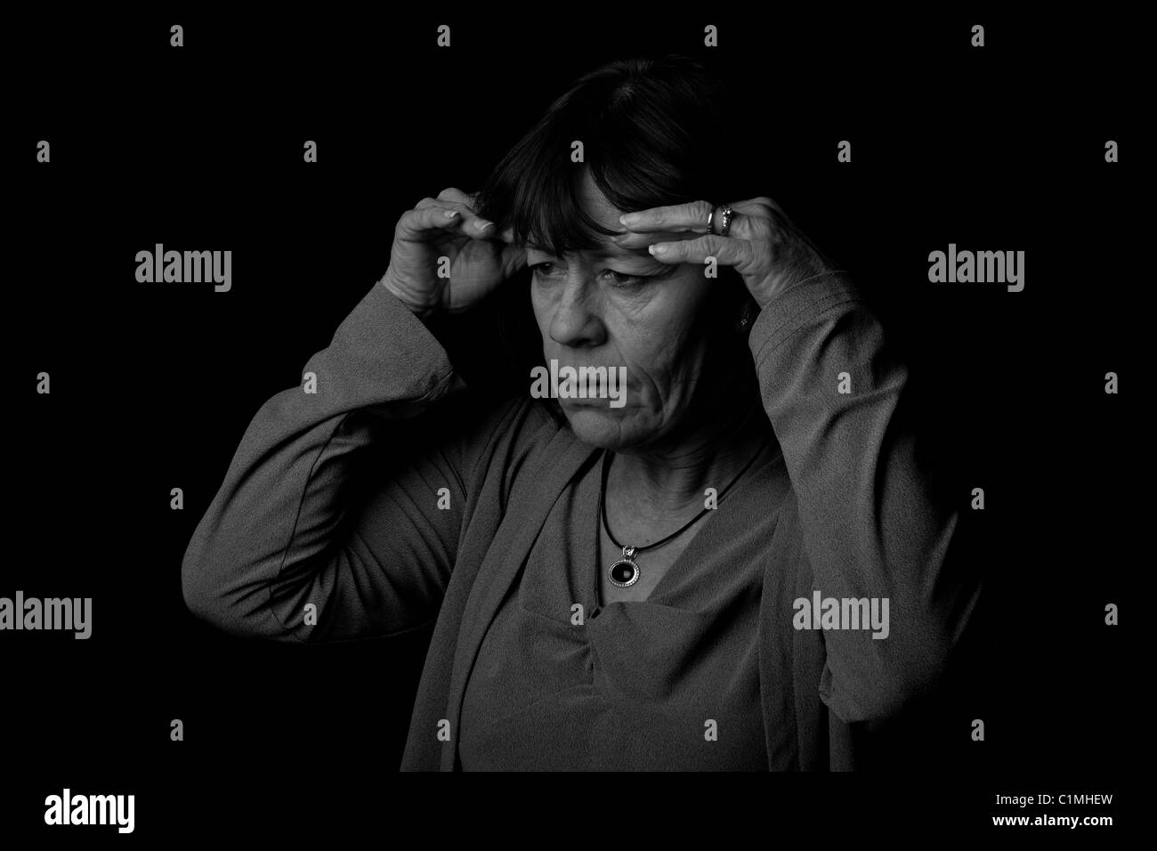 Portrait beautiful woman she Black and White Stock Photos & Images - Alamy