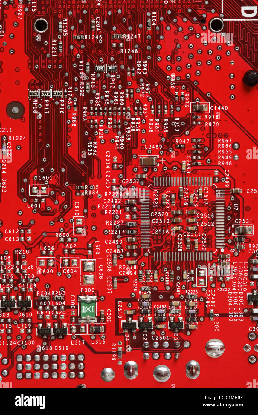 Printed circuit board - Gainward graphics card Stock Photo - Alamy