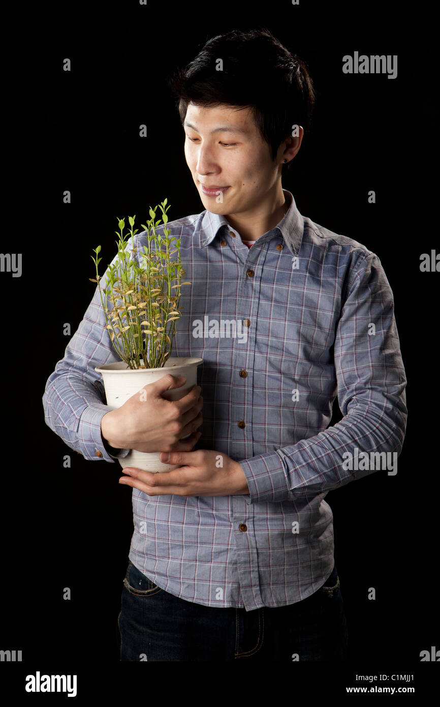 University student acting pose Stock Photo - Alamy