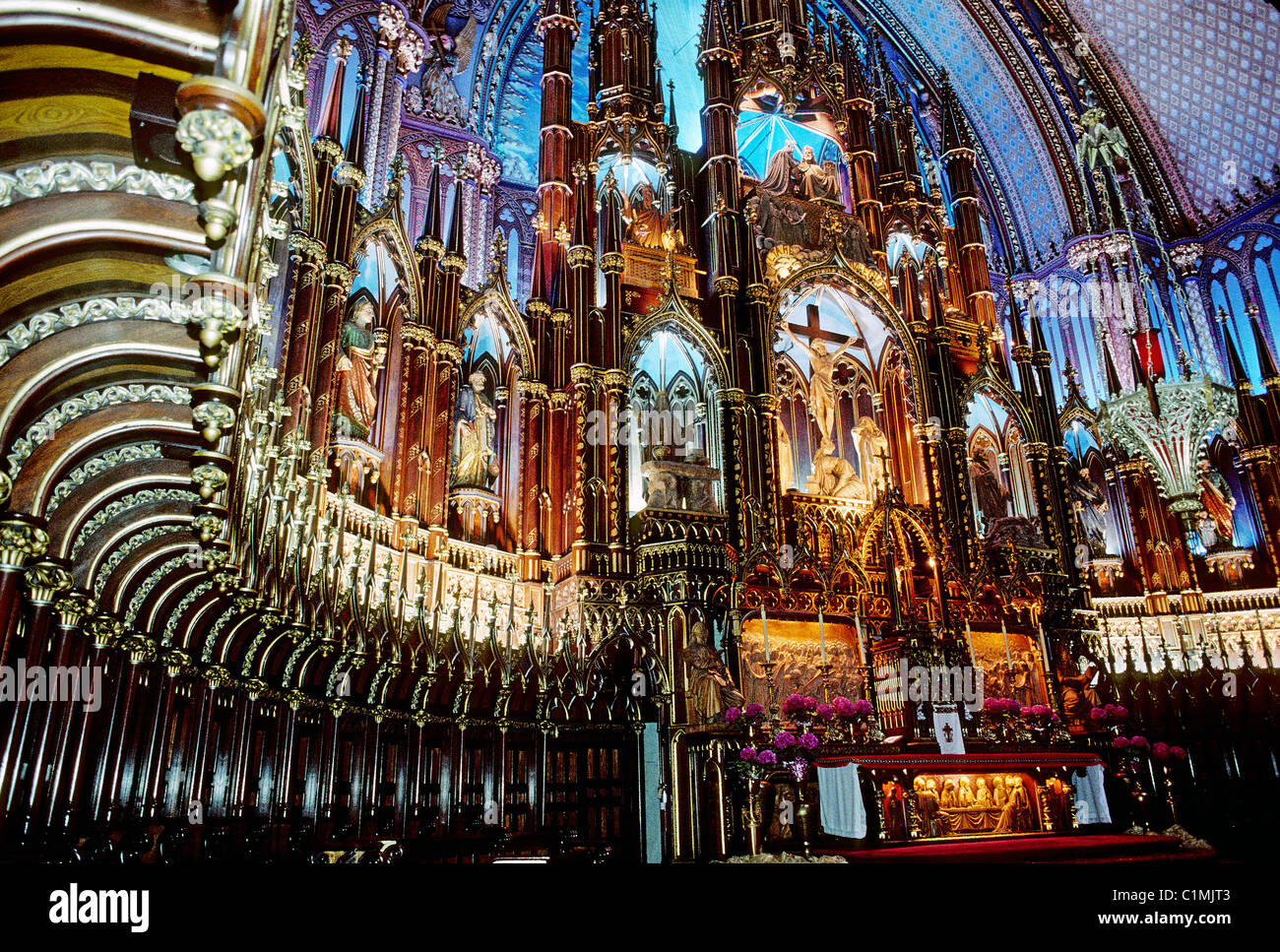 Canada, Quebec, Montreal, the catholic cathedral Stock Photo - Alamy
