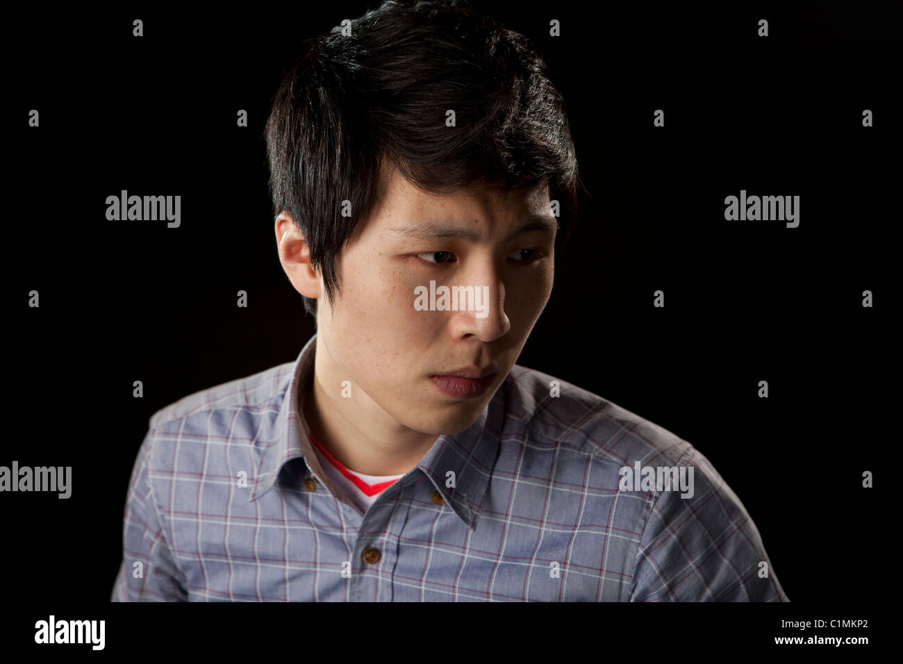 University student acting pose Stock Photo - Alamy