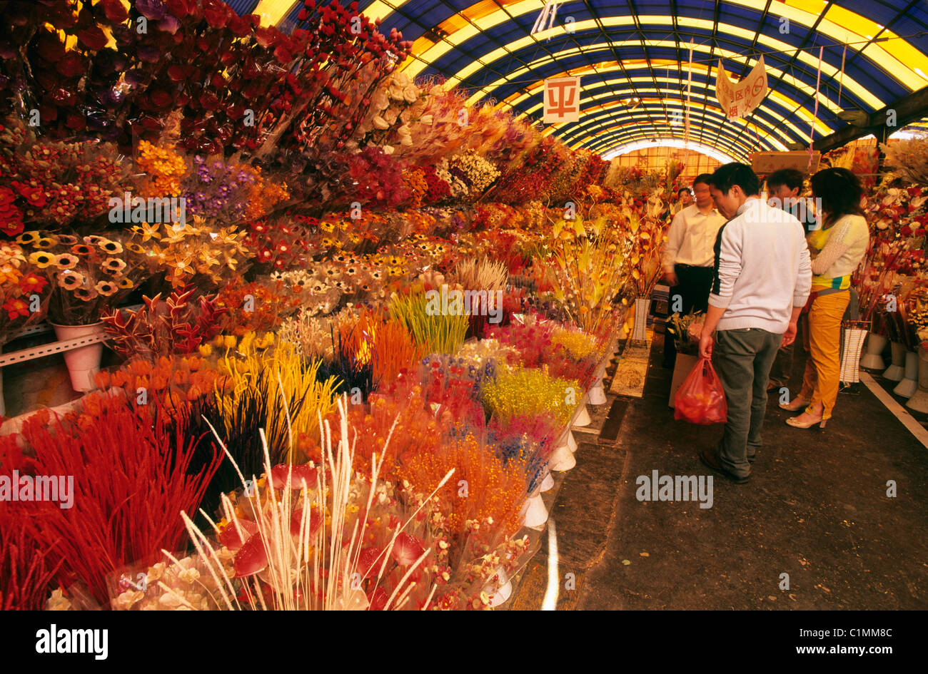 China, Yunnan province, Kunming, flowers market Stock Photo - Alamy