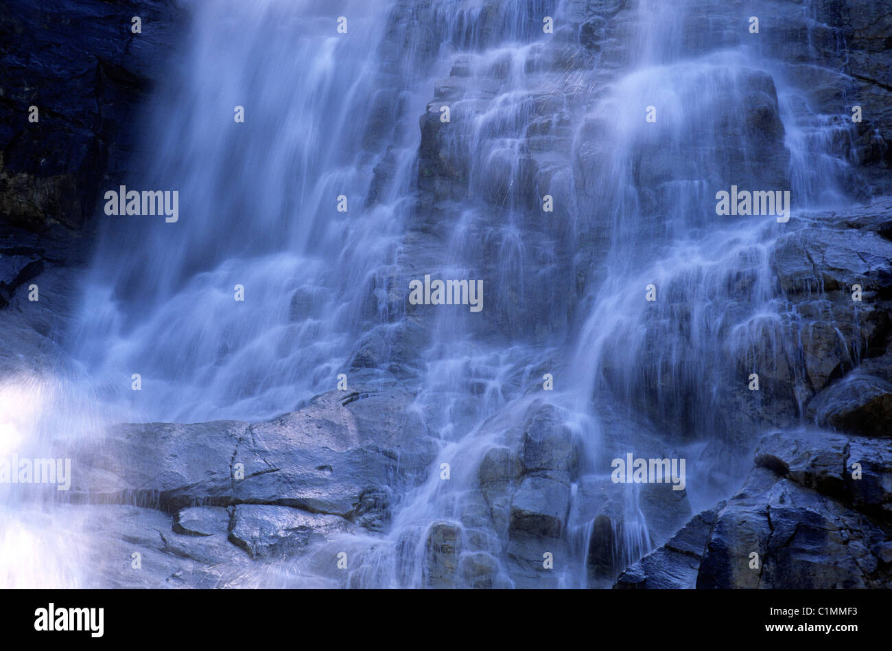 France, Corse du Sud, Valley of Gravona, waterfall of the Voile de la ...