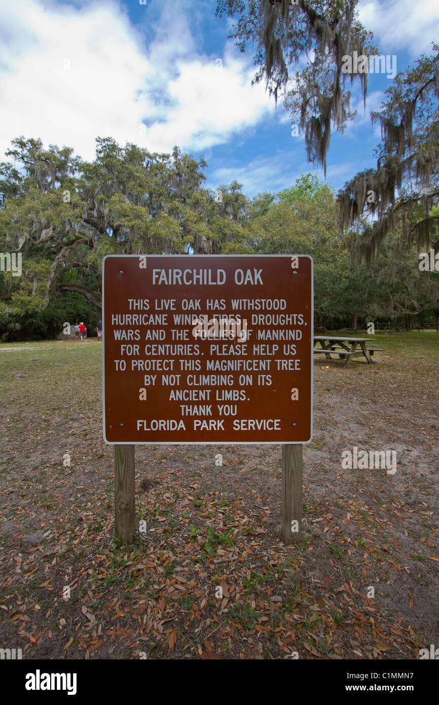Warning and advisory signs in a Florida state park Stock Photo - Alamy