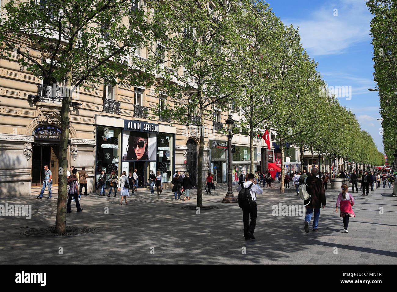 France, Paris, Champs Elysees Avenue Stock Photo - Alamy