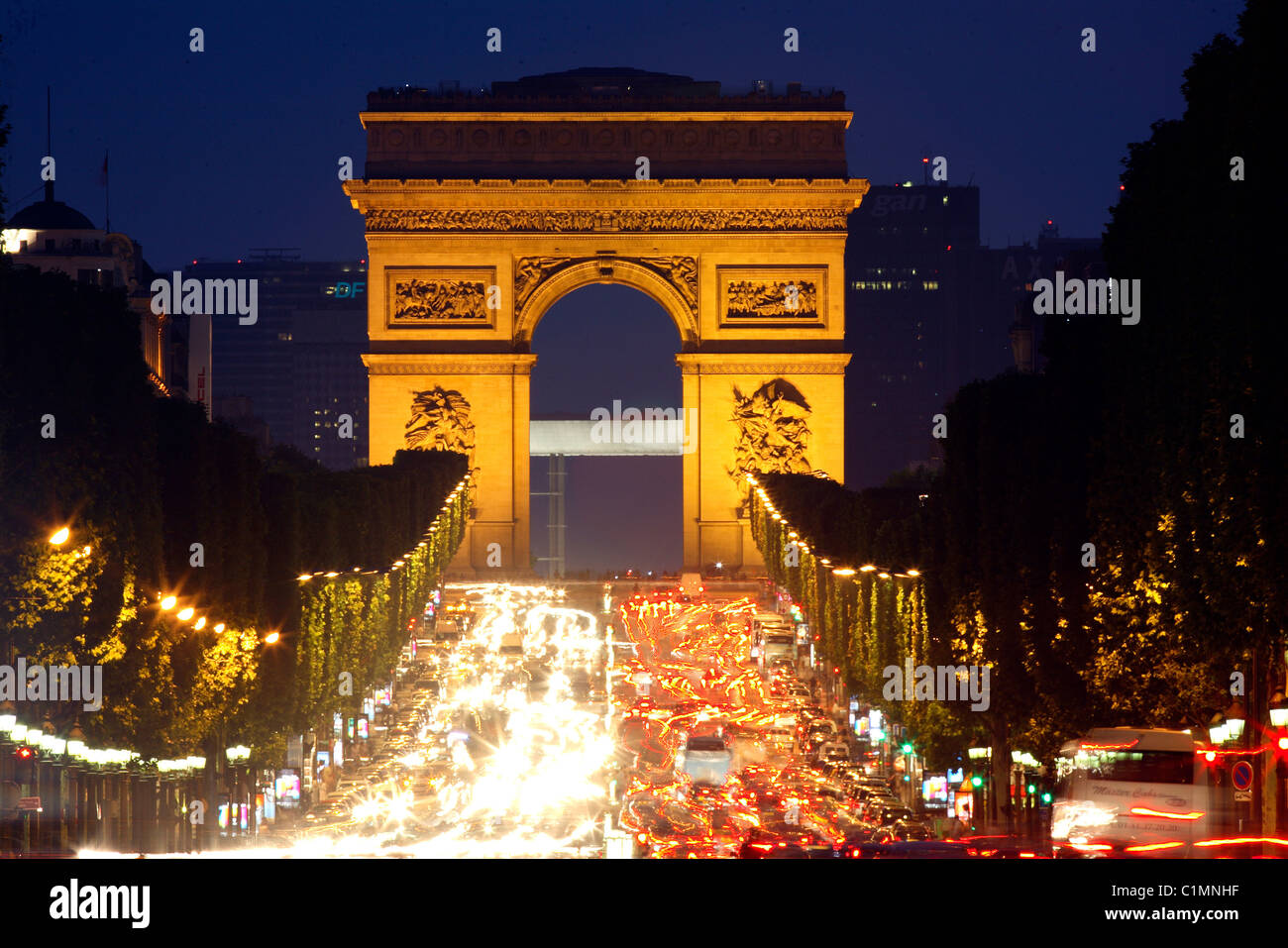 France, Paris, the Champs Elysees and the Arc de Triomphe Stock Photo - Alamy