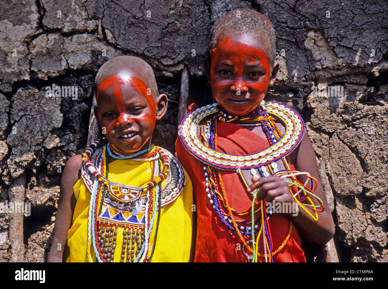 Young Maasai girls, Masai Mara, Kenya Stock Photo - Alamy