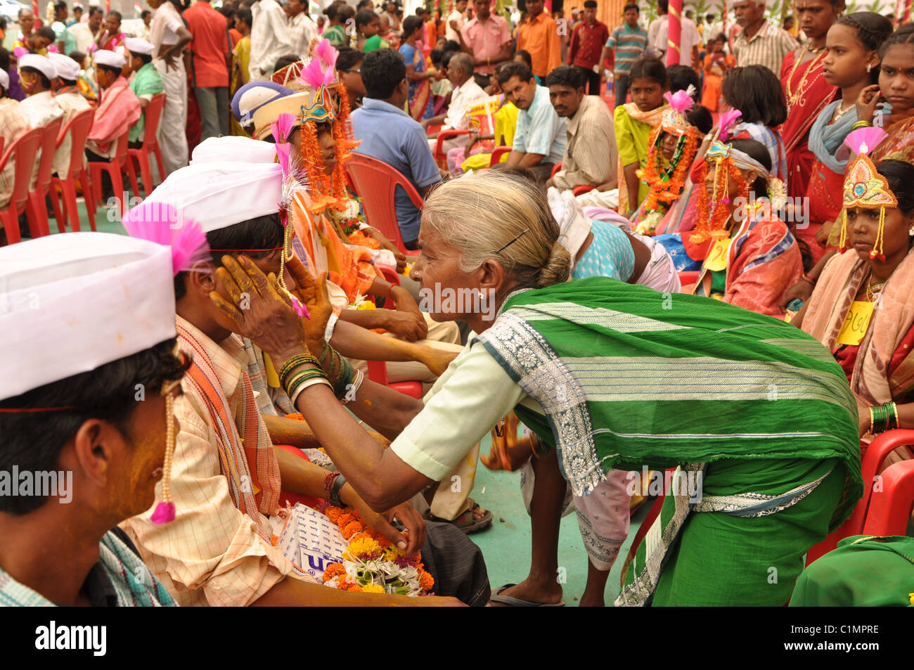 Couples getting ready for Marriage at a Mass Marriage ceremony, Boisar ...