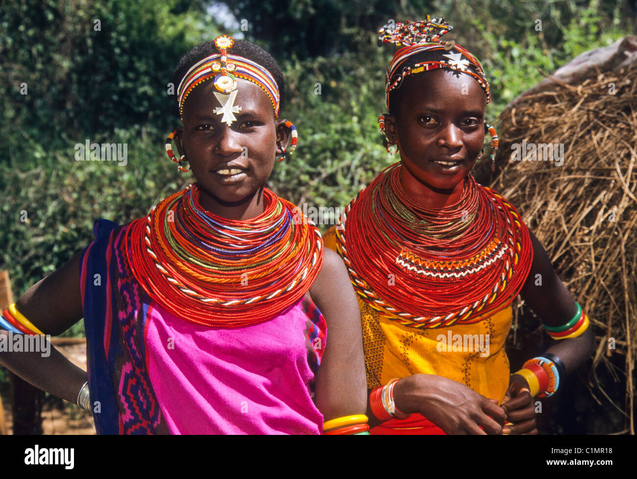 Samburu girls, Kenya Stock Photo - Alamy