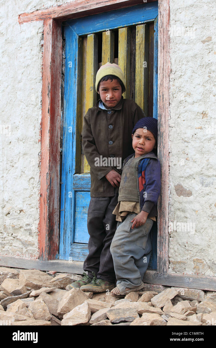 Nepal kids in Nepal Himalaya Stock Photo - Alamy