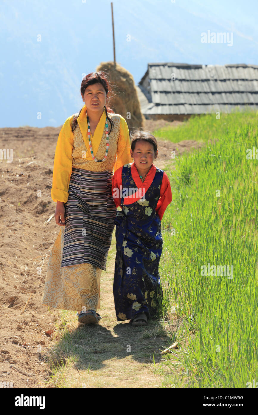 Nepali woman in the Himalaya Nepal Stock Photo - Alamy