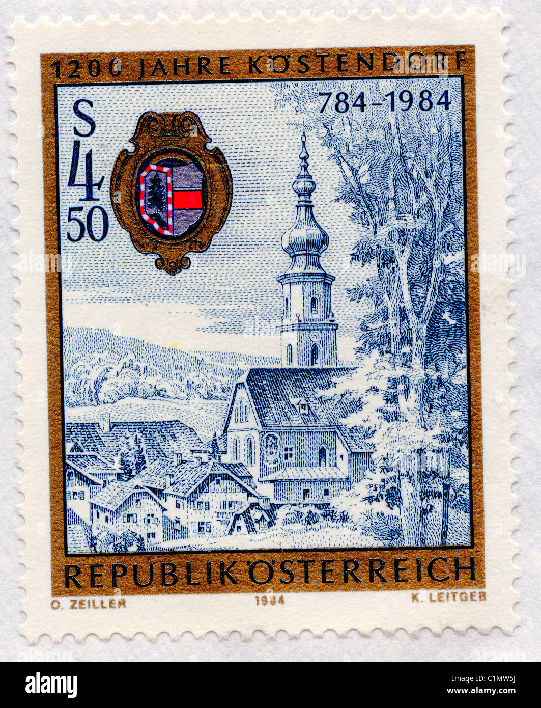 Austria postage stamp Stock Photo - Alamy