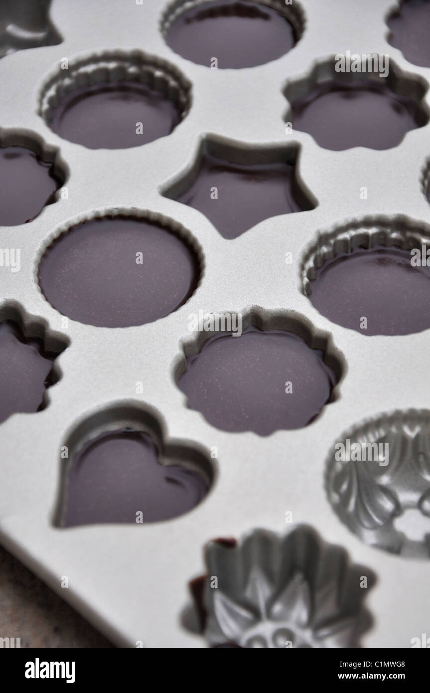 Homemade chocolate making process Stock Photo - Alamy