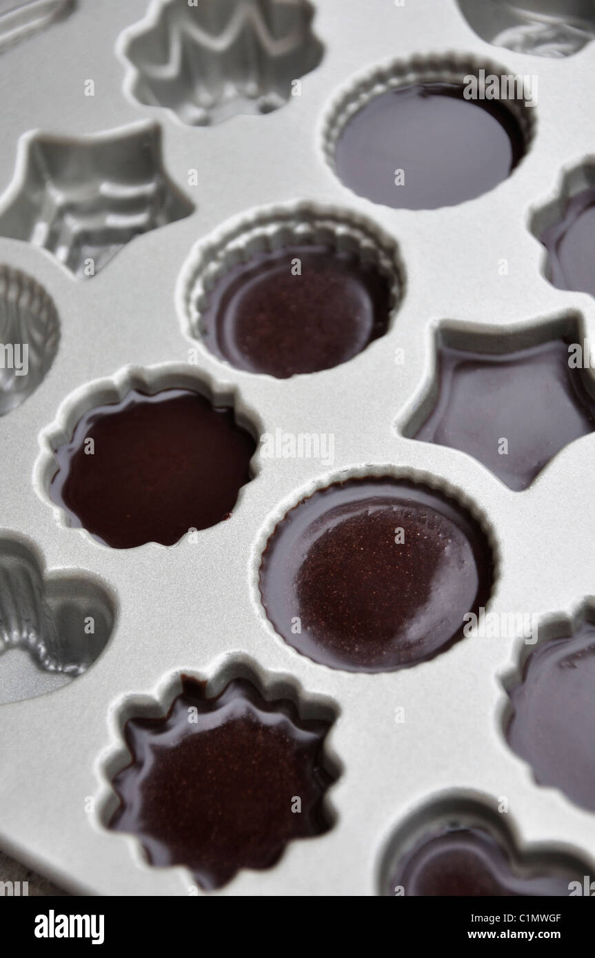 Homemade chocolate making process Stock Photo - Alamy