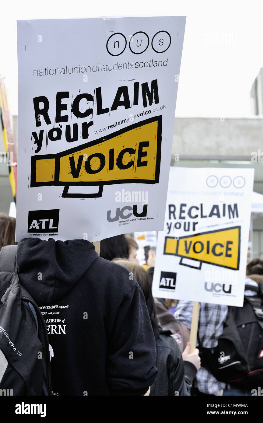 Scottish education protest hi-res stock photography and images - Alamy