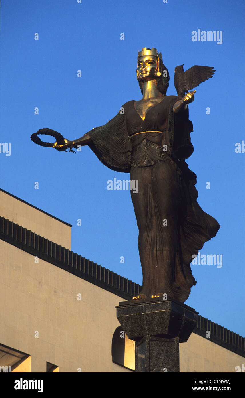 Bulgaria, Sofia, Sveta Nedelya square, Saint Sofia statue Stock Photo ...