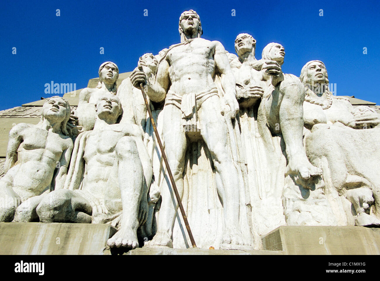 Mexico, Federal District, Mexico City, the Race Monument Stock Photo ...