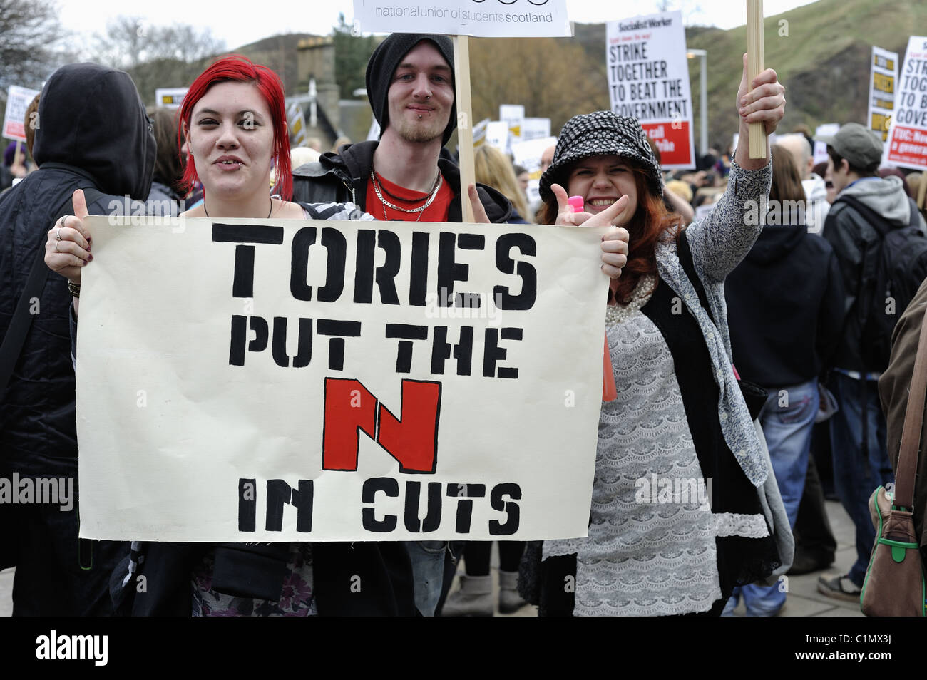 Scottish education protest hi-res stock photography and images - Alamy