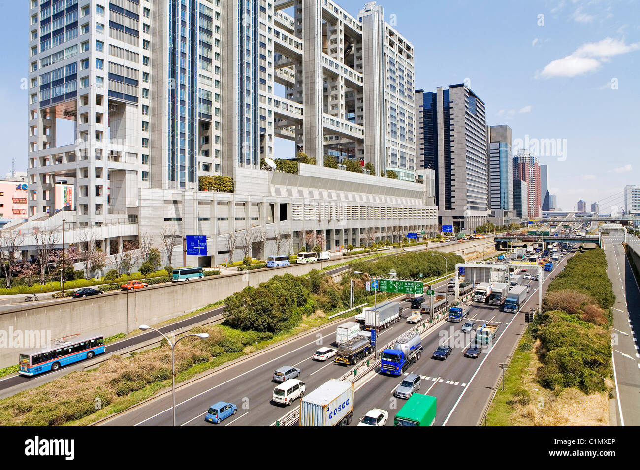 Japan, Tokyo, the new Daiba quarter accessible by Yurikamome un-manned ...