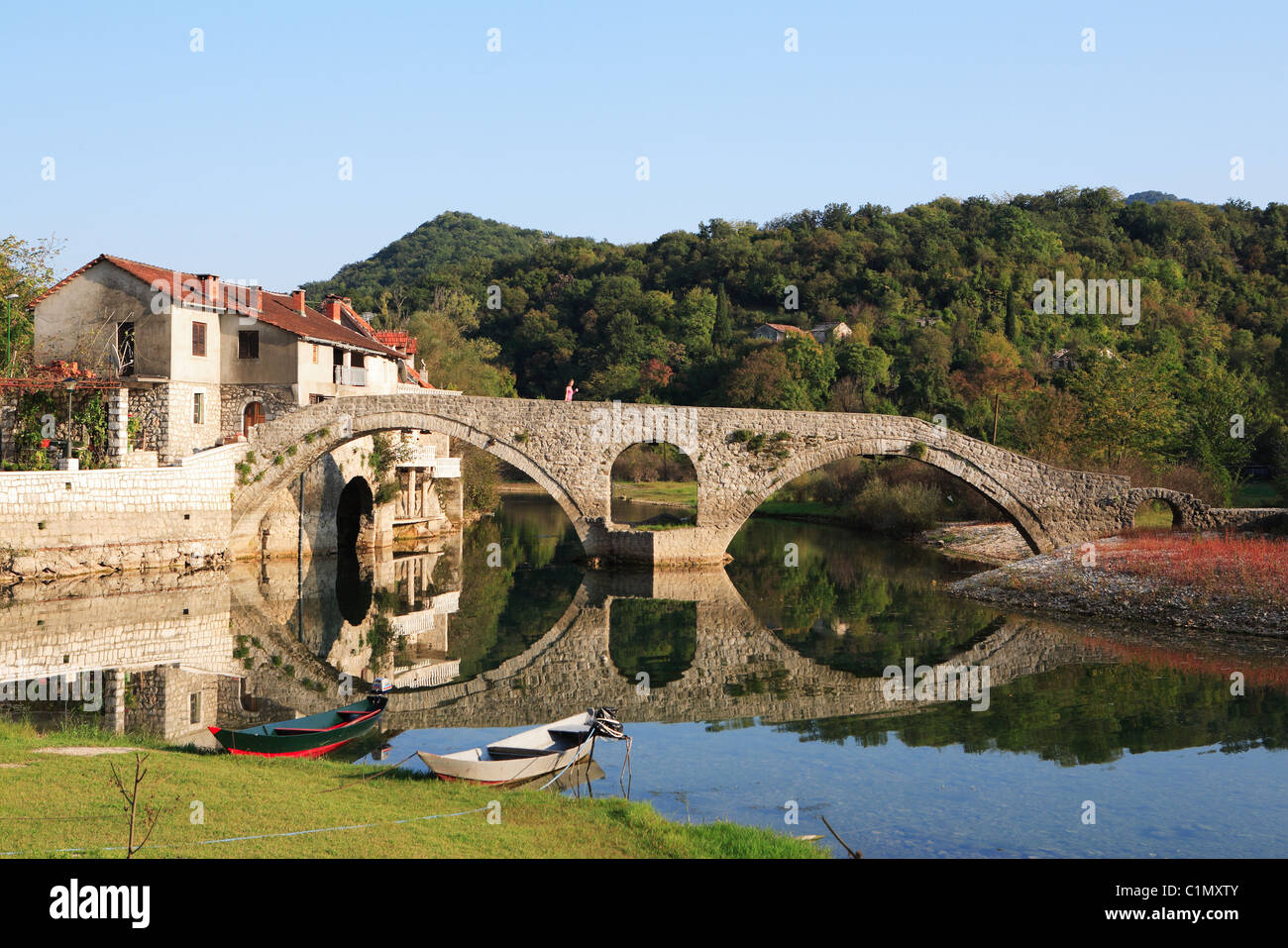 Montenegro, Central Region, Skadarsko Jezero, Rijeka Crnojevica Stock Photo - Alamy