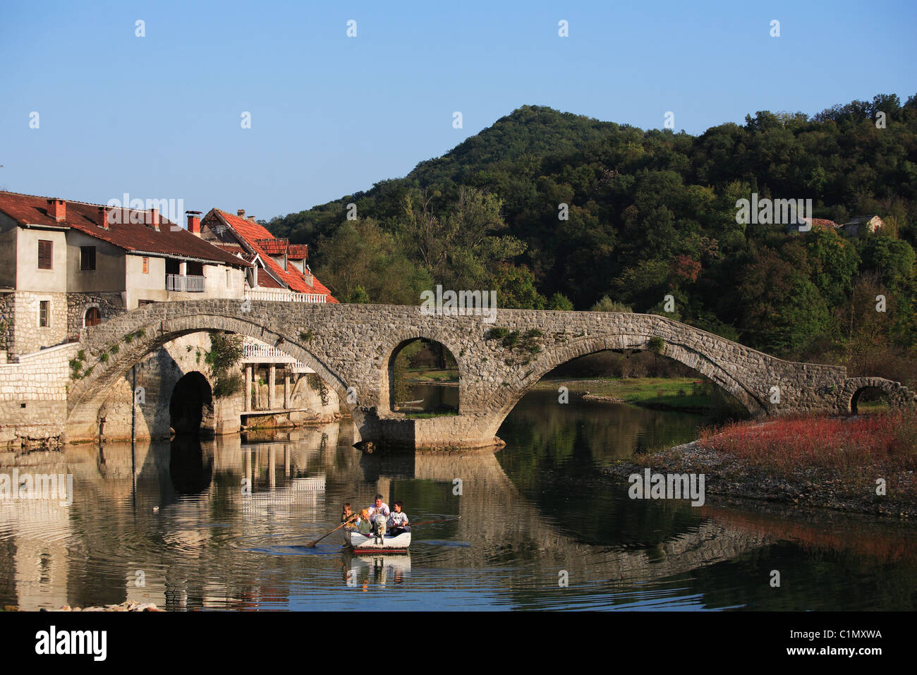 Montenegro, central region, the lake Skadar (Skadarsko Jezero), Rijeka Crnojevica Stock Photo ...