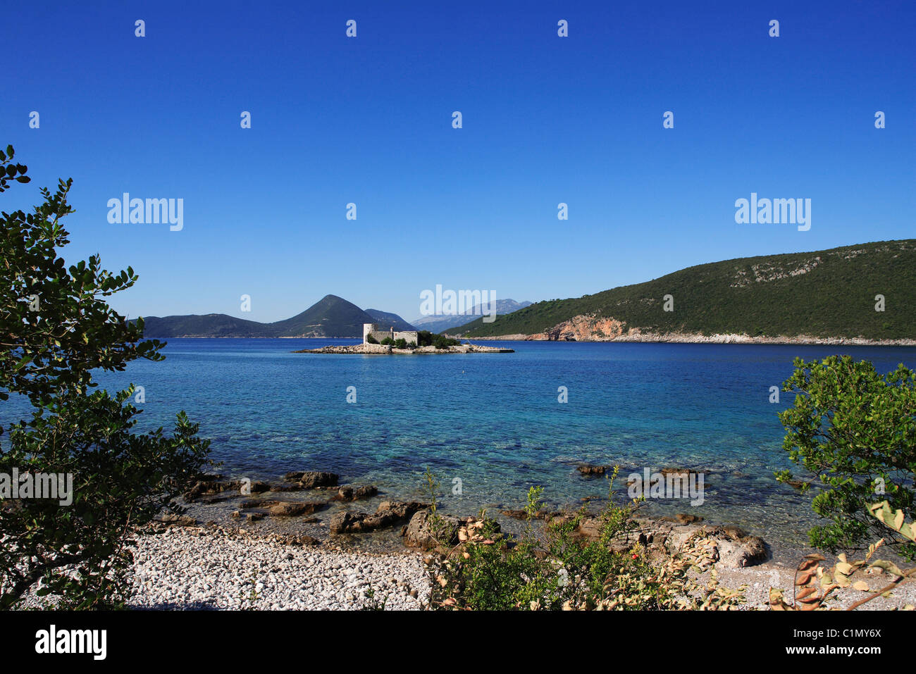 Montenegro, Adriatic coast, peninsula of Lustica, Zanjic beach Stock ...