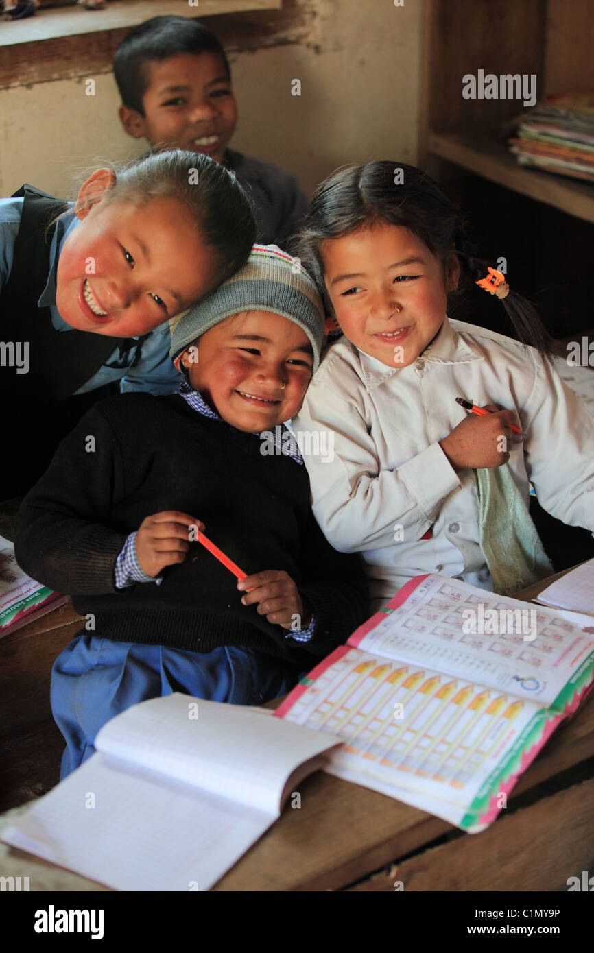 Nepali school girls hi-res stock photography and images - Alamy