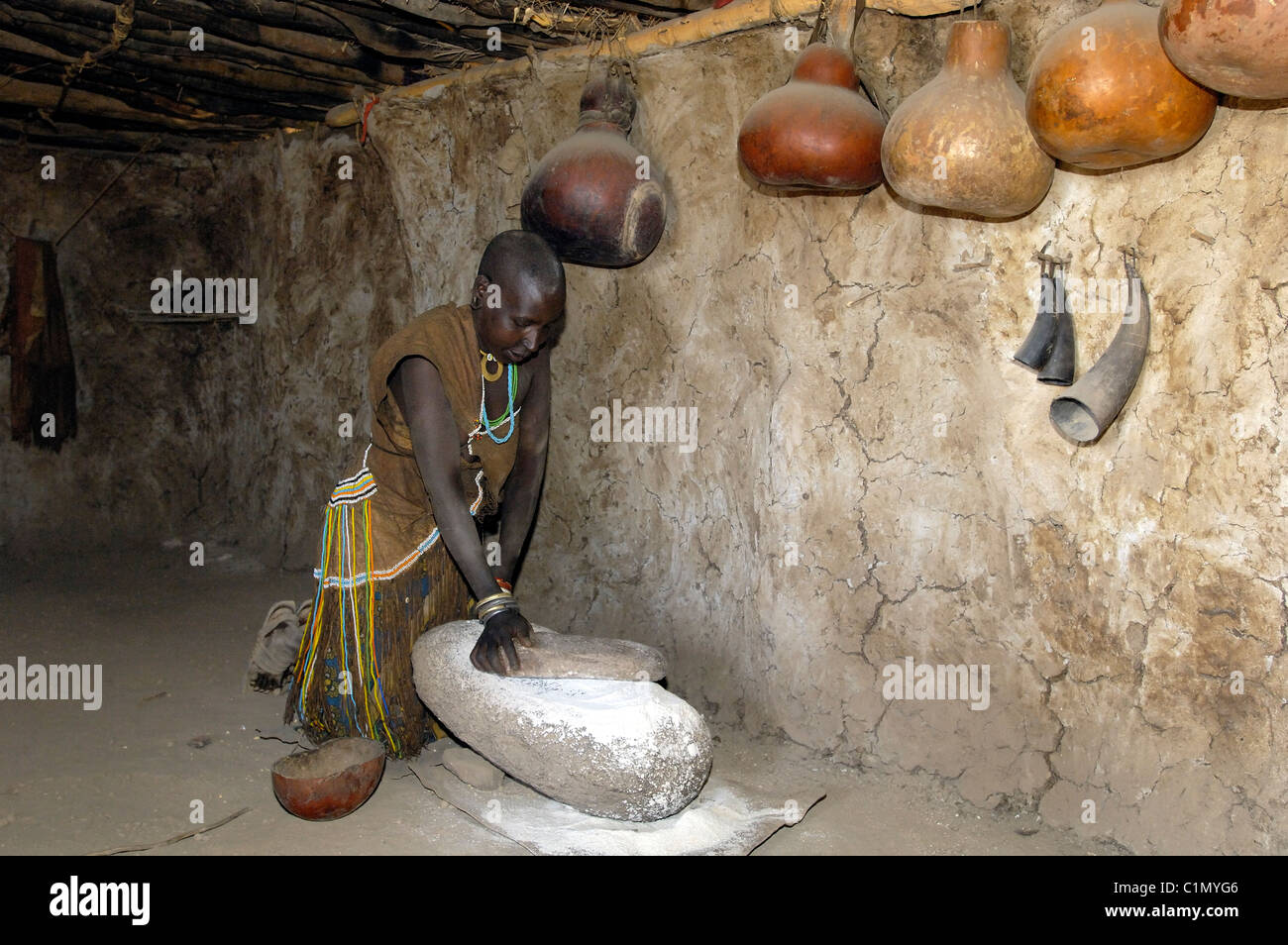 Tanzania, Rift valley, region of the lake Eyasi, the tribe of Datoga ...