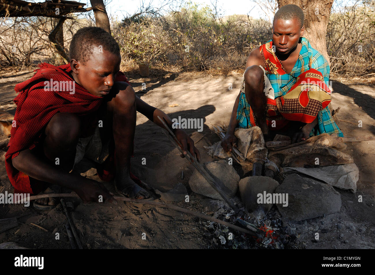 Tanzania, Rift valley, region of the lake Eyasi, the tribe of Datoga ...