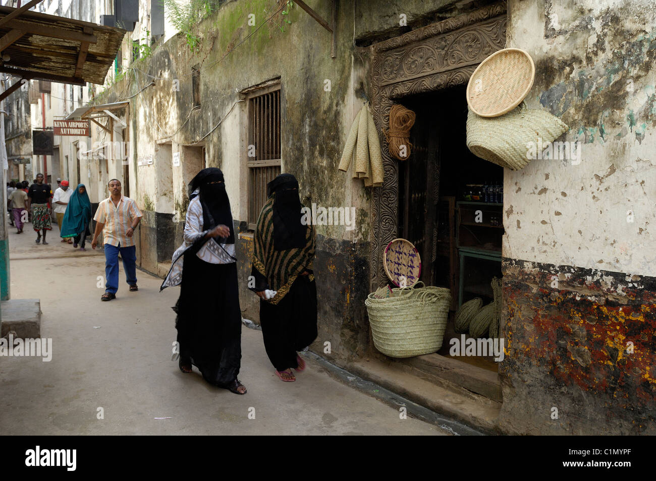 Kenya, Lamu Island, Lamu city listed as World Heritage by UNESCO Stock ...