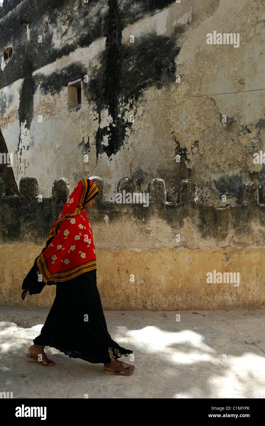 Kenya, Lamu Island, Lamu city listed as World Heritage by UNESCO Stock ...