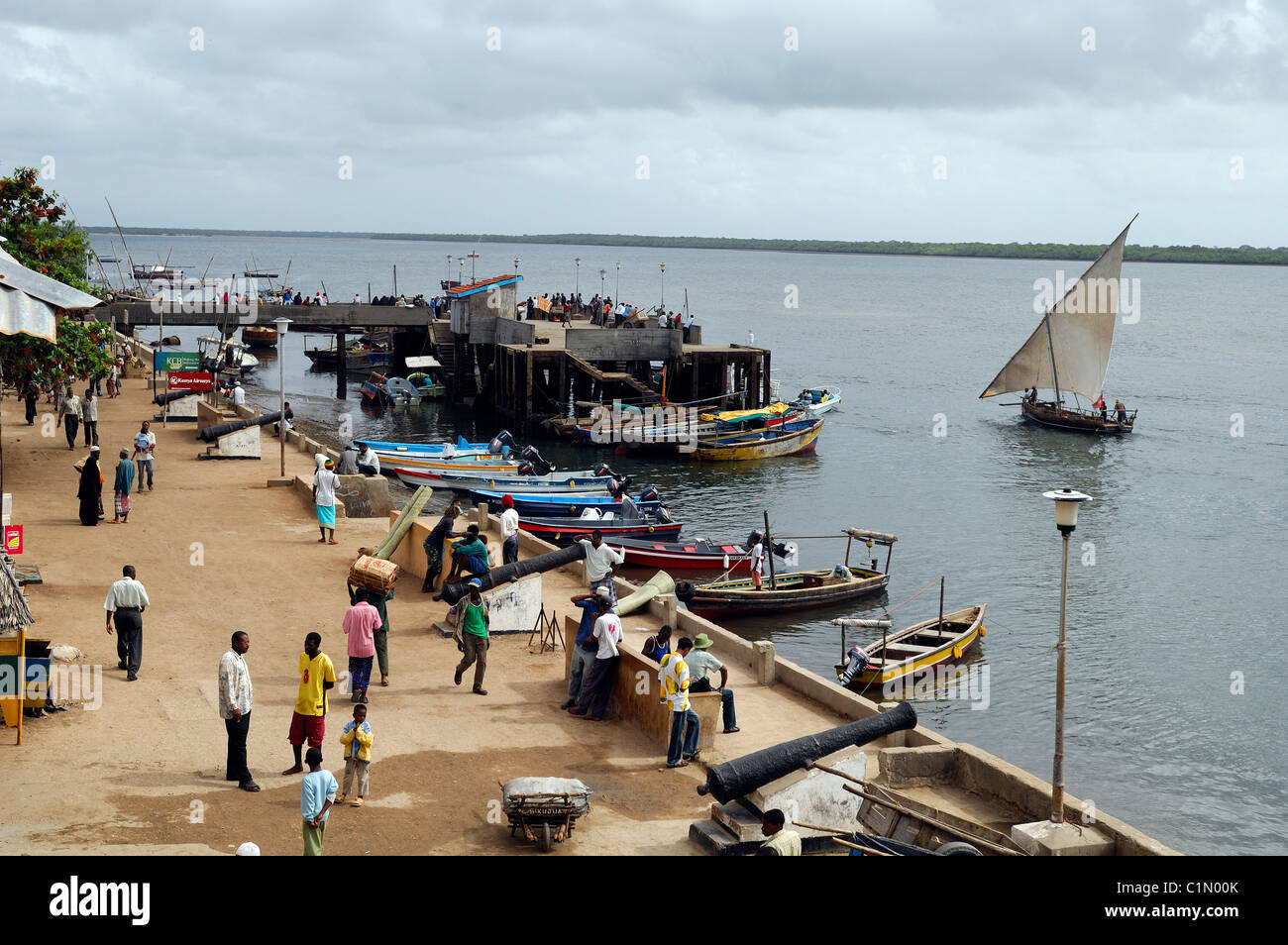 Kenya, Lamu Island, Lamu city listed as World Heritage by UNESCO Stock ...