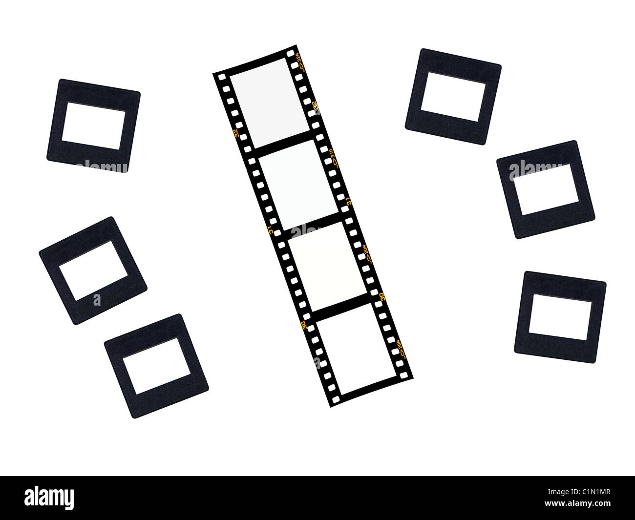 Photographic negatives isolated against a white background Stock Photo ...