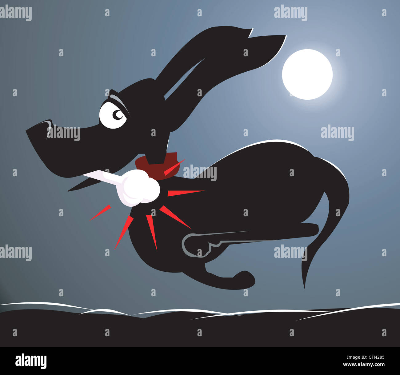 Dog and bone Stock Photo - Alamy